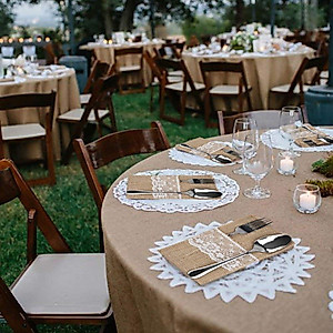 AmaJOY 50pcs 4x8 inch Natural Hessian Burlap Utensil Holders Silverware Napkin Holders Cutlery Pouch Knifes Forks Bag for Country Wedding Decor Bridal Shower Party Table Setting Decorations