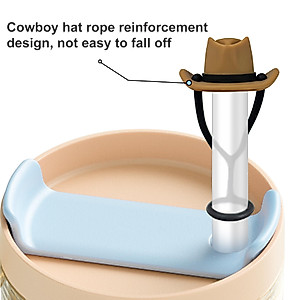 Aucern 6 Pcs Silicone Straw Covers Caps Compatible for Stanley Cup 30 40 oz, 0.4in/10mm Diameter Cowboy Hat Dust-Proof Straw Cap for Water Bottle, Cute Cloud and Mushroom Accessories for Stanley Cups