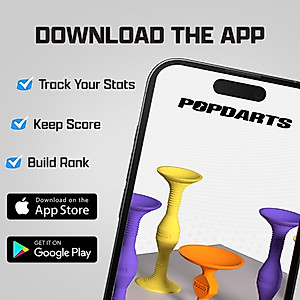 POPDARTS Pro Pack Game Set (Purple and Yellow) - Indoor, Outdoor Suction Cup Throwing Game - Competition with a POP