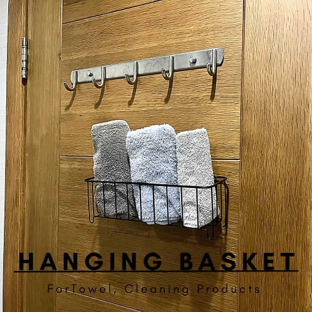 WAIMIU Metal Wire Storage Basket Bin 3 Set, Toilet Paper Holder, Coffee Pod Cups Mail Letter Towel Shampoo Basket, Toilet Tank Tray, Industrial Decor Box, for Countertop Cabinet Laundry Kitchen- Black