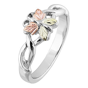 Black Hills Gold Butterfly Ring made of Sterling Silver