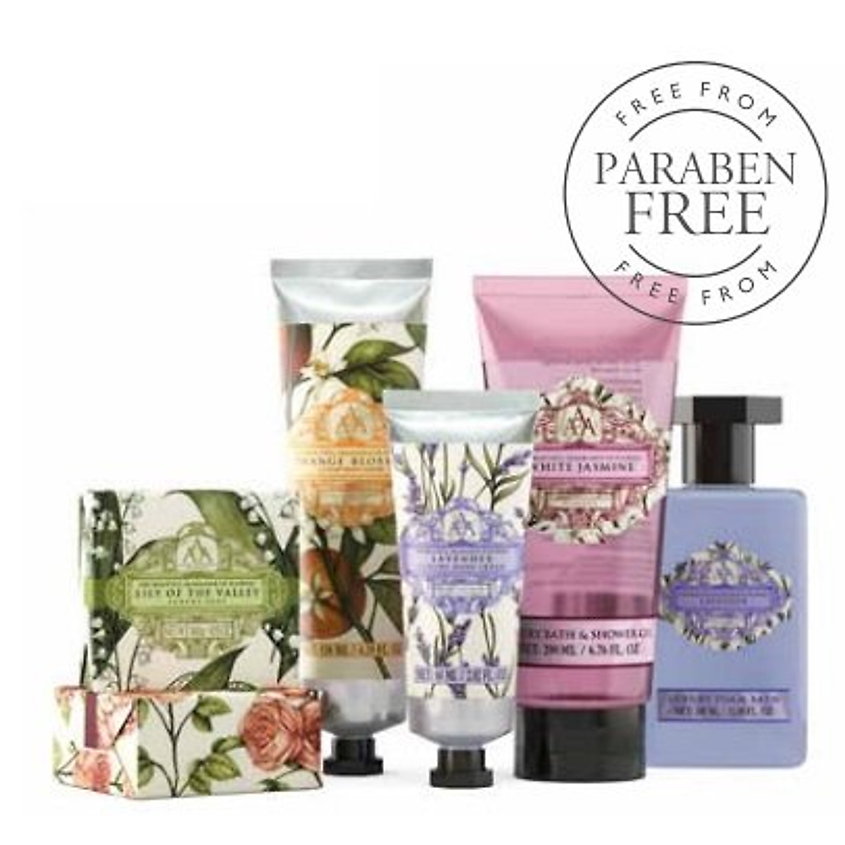 AAA Bath & Body Gift Collection - (Orange Blossom) - Shower Gel 200 ml, Hand Cream 60 ml & Body Cream 130 ml