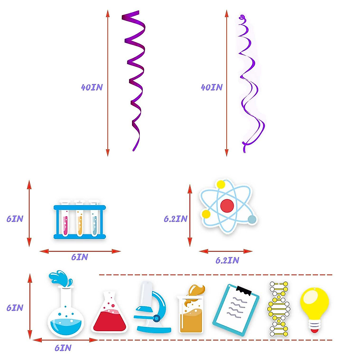 Science Happy Birthday Banner Backdrop Periodic Table Chemistry Theme Decorations Decor for School Science Laboratory Lab Science Classroom Boy Girl Kid Birthday Party Baby Shower Supplies Background