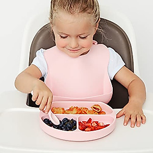 PrimaStella Silicone Chew Spoon Set for Babies and Toddlers - Safety Tested - BPA Free - Microwave, Dishwasher and Freezer Safe - Rosy Shades