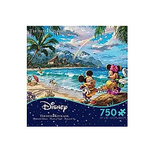 Ceaco - Thomas Kinkade - Disney Dreams Collection - Mickey and Minnie in Hawaii - 750 Piece Jigsaw Puzzle