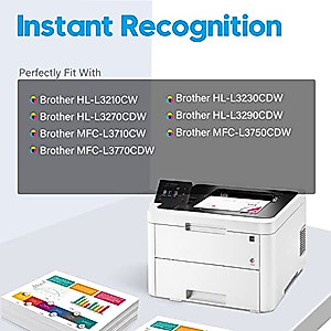 ONLYU Compatible Toner Cartridge Replacement for Brother TN227 TN-227 TN227BK TN223 TN223BK for MFC-L3750CDW HL-L3210CW HL-L3290CD HL-L3230CDW MFC-L3770CDW Toner (TN227BK/C/M/Y High Yield, 4 Pack)
