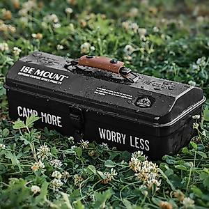 FAPAO Outdoor Tools Storage Box Portable Camping Picnic Hand Box Metal Tools Storage Box with Handle Sundries Storage Box