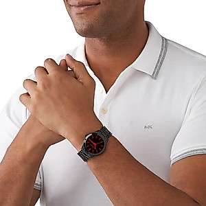 Michael Kors Slim Runway Three-Hand Black Stainless Steel Men's Watch (Model: MK8734)