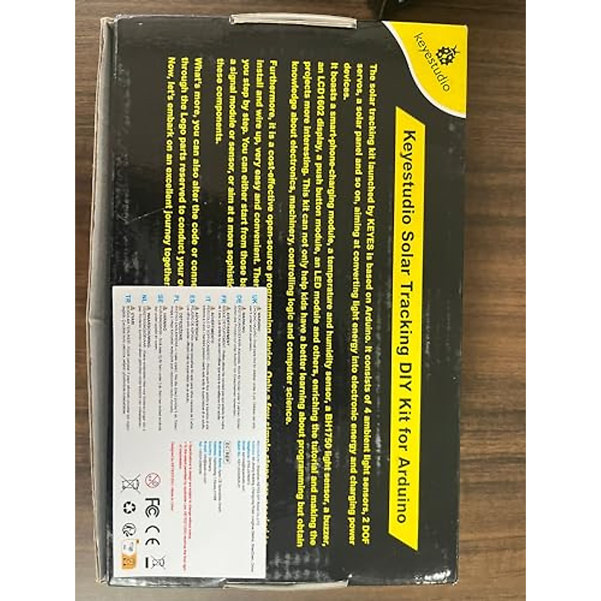 KEYESTUDIO DIY Solar Tracking Electronic Kit for Arduino,Smart Phone Charging Module,Temperature and Humidity Sensor,BH1750 Light Sensor etc.Educational Programming Kit for Teens Adults 15+