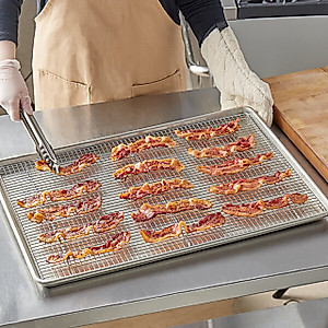 TrueCraftware Set of 2 Chrome Plated 20"-1/2 x 14-1/2" Footed Wire Icing/Cooling Rack fits 22" X 16" pan- Baking Rack Cookie Cooling Racks for Baking & Cooking