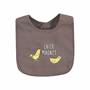 Hudson Baby Unisex Baby Cotton Bibs, Boy Farm Animals, One Size