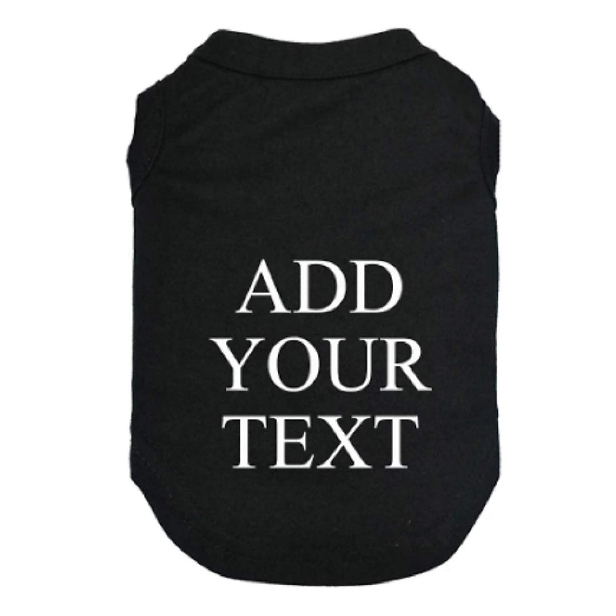 Hottest! DIY Summer Customized Personalized Tanktops with Text Custom Dog Cat Pet Puppy Tee Shirt Tank Top Vest Apparels Clothes (S, Custom Black)