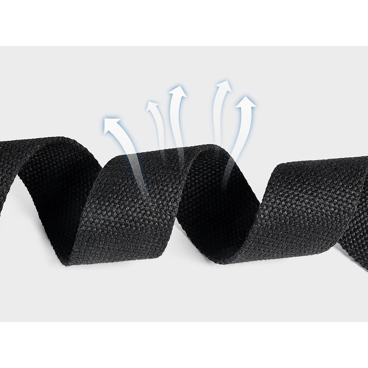 maikun Mens & Womens Canvas Belt with Black D-ring 1 1/2" Wide Extra Long Black, 110cm long, for waist size 31-35''