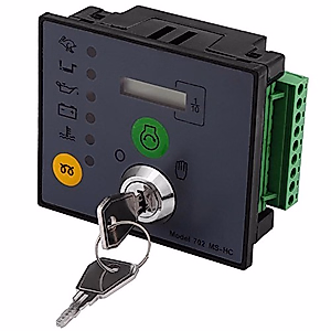 Walfront 702 MS-HC Electronic Manual Start Generator Controller Panel Board with Keys for Generator Control Module