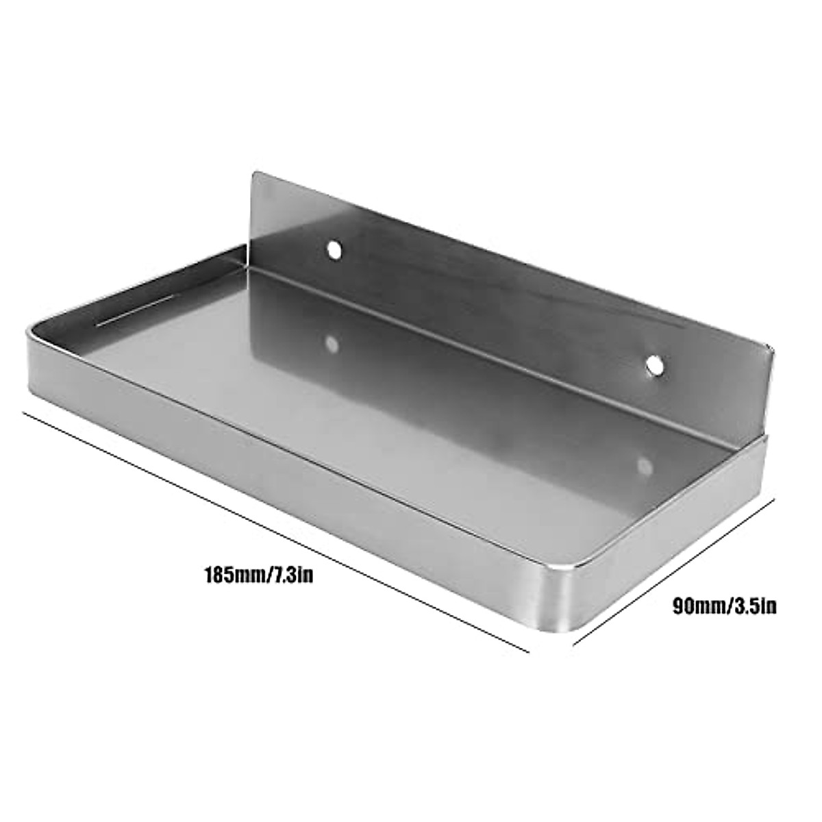Stainless Steel Bathroom Phone Rack Holder Wall Mounted Phone Towel Storage Shelf Toilet Bathroom Supplies 185x90mm(Brushed Finish)