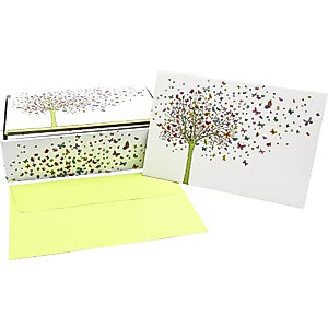 Tree of Butterflies Note Cards (14 cards, 15 self-sealing envelopes)