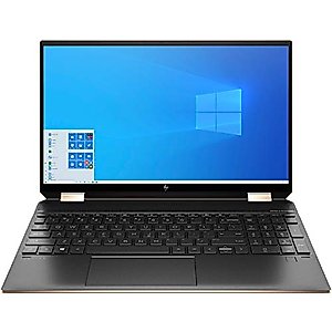 HP - Spectre x360 2-in-1 15.6" 4K Ultra HD Touch-Screen Laptop Intel Core i7 16GB Memory GeForce GTX 1650 Ti 1TB SSD - Nightfall Black - 15-EB0053DX 9GB30UA#ABA