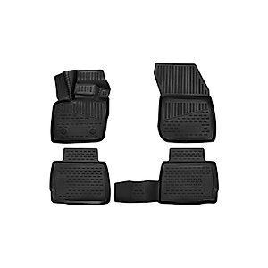 R5 AUTOMOTIVE Floor Mats - All Weather Full Set Liners for Ford Fusion & Lincoln MKZ, 2017-2023, Black (2200 sq inches, 4 pcs)