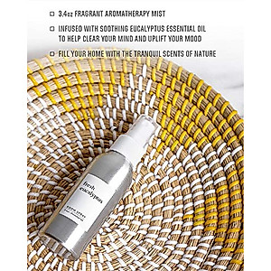 Craft & Kin Eucalyptus Room Spray, Fall Room Spray, Eucalyptus Essential Oil Spray, Eucalyptus Linen Spray for Pillows, Eucalyptus Spray Room, Holiday Room Spray, Christmas Room Spray 3.4 oz