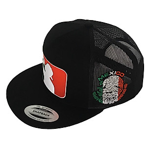 El Borracho de Mexico 3 Colores a lado 2 Logos hat Black mesh