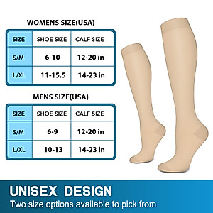 SunFeeling Compression Socks for Women & Men Circulation (3 Pairs) - Best Support for Athletic Running Nurses Recovery Travel,Large-X-Large