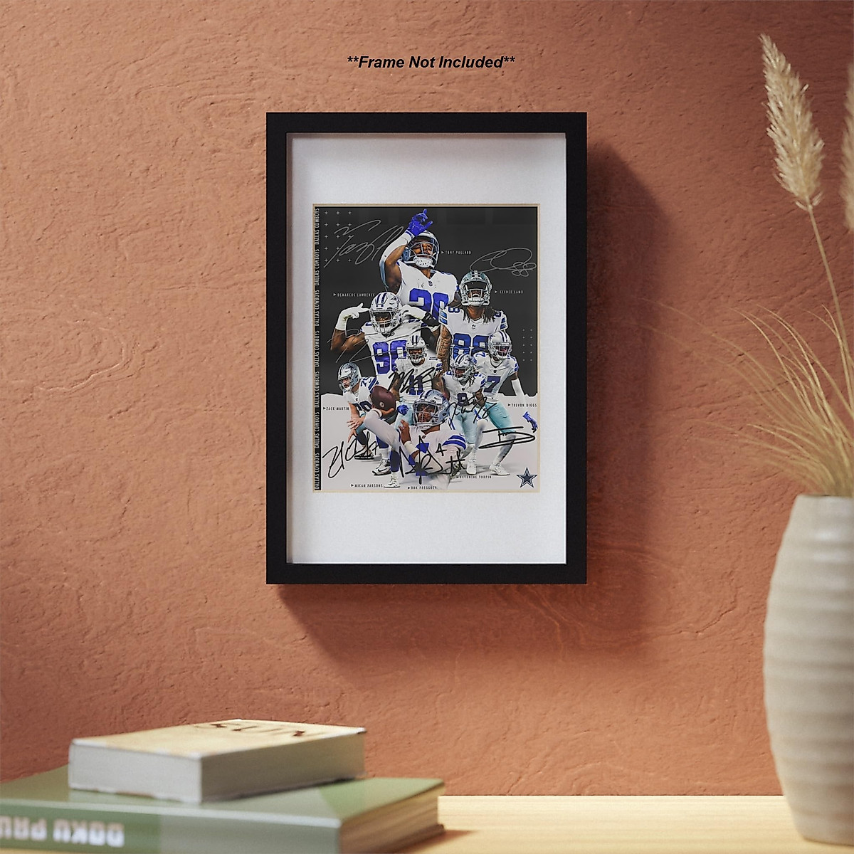 Ikonic Fotohaus Dak Prescott Micah Parsons Ceedee Lamb Pollard Martin Lawrence Turpin Signed Photo Autograph Print Wall Art Home Decor