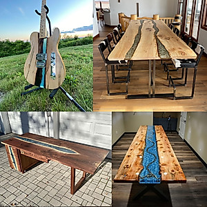 Deep Pour Epoxy Resin Kit Crystal Clear Liquid Glass 2 to 4 Inches Food Grade Safe Clear Epoxy Resin, Single Pour, Live Edge, River Tables and Wood Filler- 0.75 Gallon Clear Casting Resin Kit 2:1