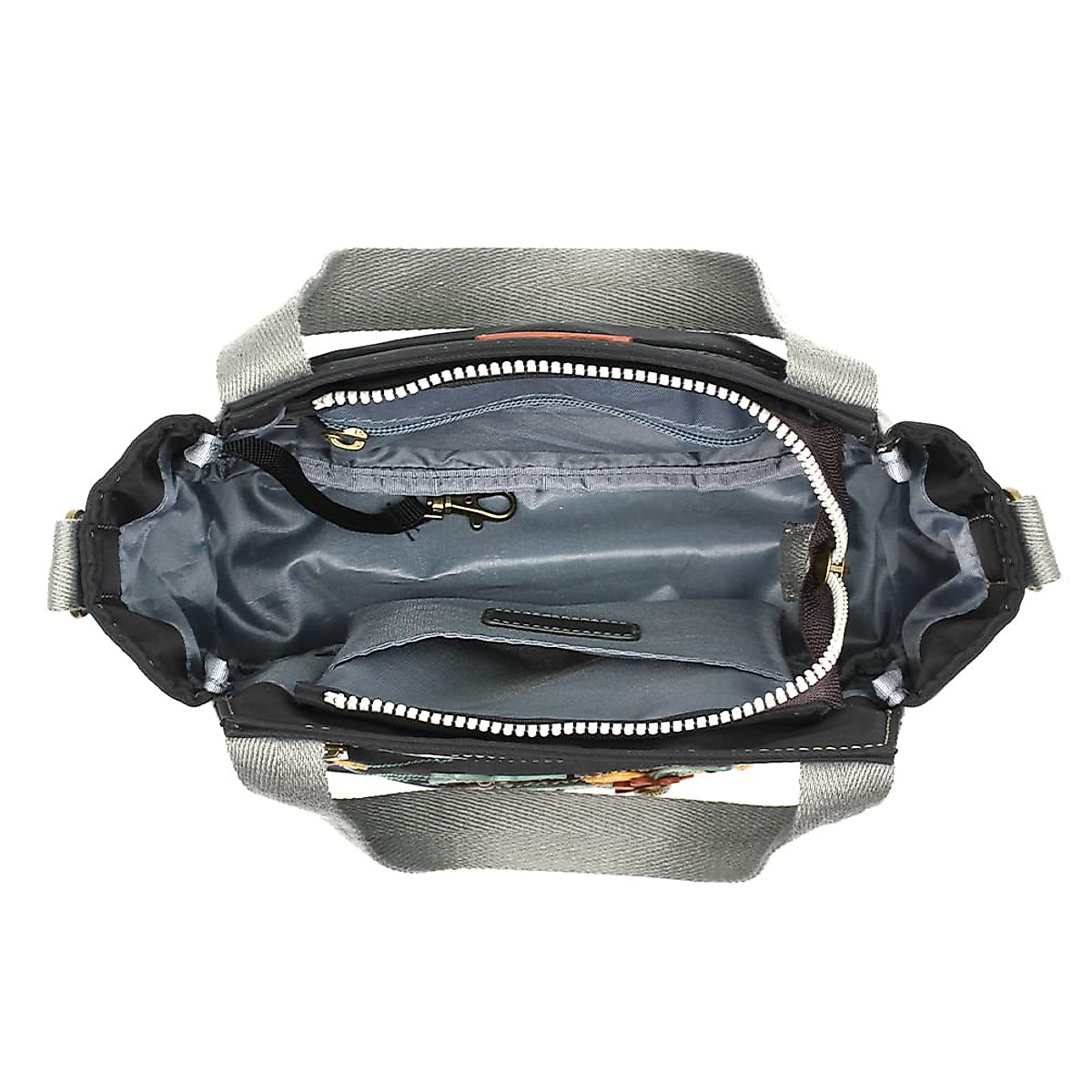 CHALA Venture Mini Carryall - RFID Protected Nylon Bag with Adjustable Crossbody Strap - Dragonfly - black