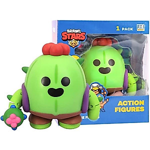 P.M.I. Brawl Stars Action Figure | Spike Cactus Figure | 4.5-Inch-Tall Collectibles | Brawl Stars Toy Figurine| Ofically Licensed Toys, Supercell, Gift for Video Gamer - Articulated Figure