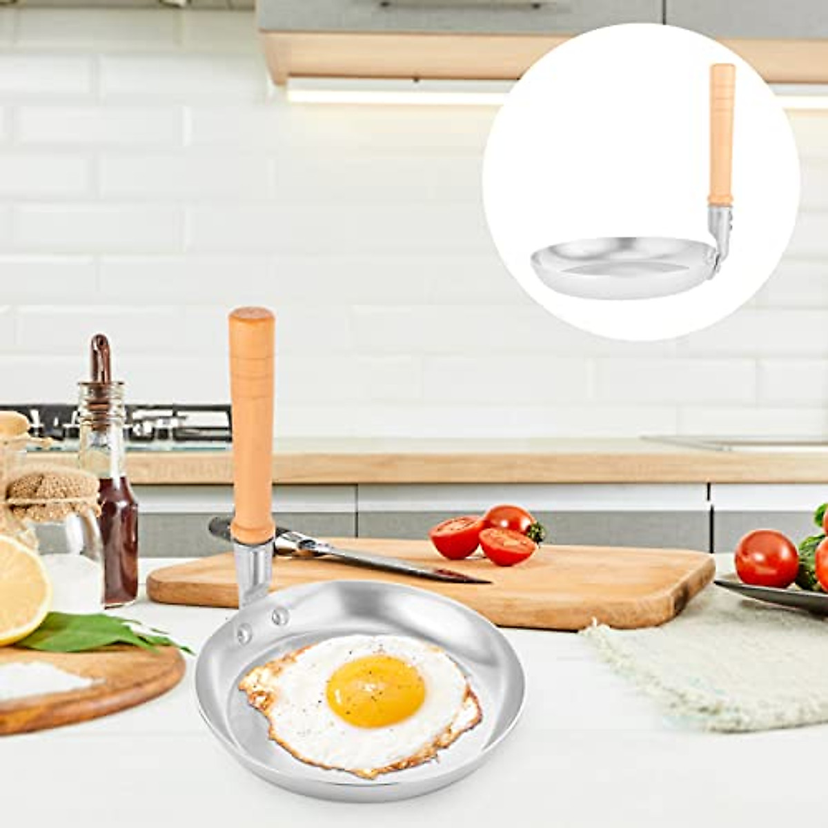 Hemoton Egg Frying Pan Oyakodon Pan Egg Pastry Pan Multi-function Frying Pan Kitchen Mini Metal Skillet Frying Pan Japanese Omelette Pan