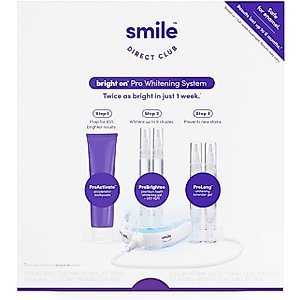 SmileDirectClub Pro Teeth Whitening Gel System with LED Light - 4 Pack Pens and Whitening Toothpaste - Professional Strength Hydrogen Peroxide - Pain Free and Enamel Safe
