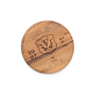 Ironwood Gourmet, 0.5 x 9 x 9 inches, Multi-Use Circle Serving Board: 2007 Wine Barrel