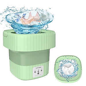 Portable Washing Machine, 6L Foldable Mini Washing Machine, Compact Travel Washing Machine for Small Items Baby Clothes Underwear Socks Towels Apartment Dorm Camping RV Travel Laundry