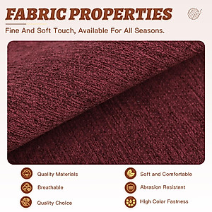 Focuprodu Bench Cushions. Non-Slip Pile Bench Cushion for Indoor and Outdoor in Multiple Scenarios.45x18 Inch Bench Cushion Ideal Cushion for Benches, Sofas and Raised Windows. (36x14x4, Burgundy)