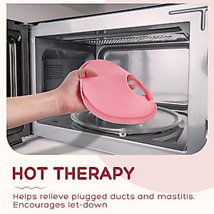 Luguiic Soft Gel Breast Therapy Pads for Breastfeeding & Pumping, Hot Cold Breast Ice Pack for Nursing Pain Relief, Engorgement, Mastitis,Nipple Pain,Breastfeeding Essentials for Nursing Mothers