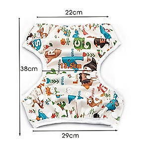 Storeofbaby Reusable Baby Swim Diaper Adjustable Swimwear for Toddlers 0-3 Years