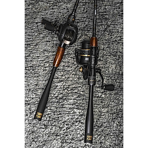 Fishing Planet Baitcast Rod Atlaua - Inshore Rod for Trout and Bass, Two Pieces, SK Reel Fuji Seat, 7' Medium and 6' 6'' Medium Light