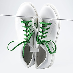 IFAMIO 20 Pack White Plastic Shoe Drying Shelf Hangers, Lightweight, Durable, Sturdy, Quick Drying, Ideal for Home, Store, Mall