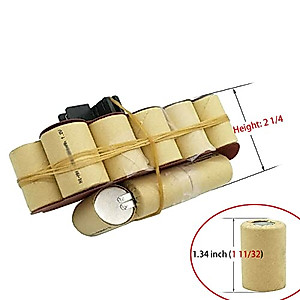 Eztronics Corp Battery Pack for Black&Decker 24V FS24BX 2000mah 2.0AH NiMH TOPEND-NO Soldering