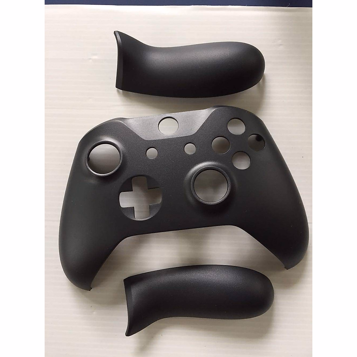 Front Shell Faceplate Cover Case with Left Right Handle Cover for Xbox One S Slim Controller - Black