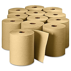 Georgia-Pacific Envision 26200 Brown Hardwound Roll Paper Towel, 625' Length x 7.87" Width (Case of 12 Rolls)