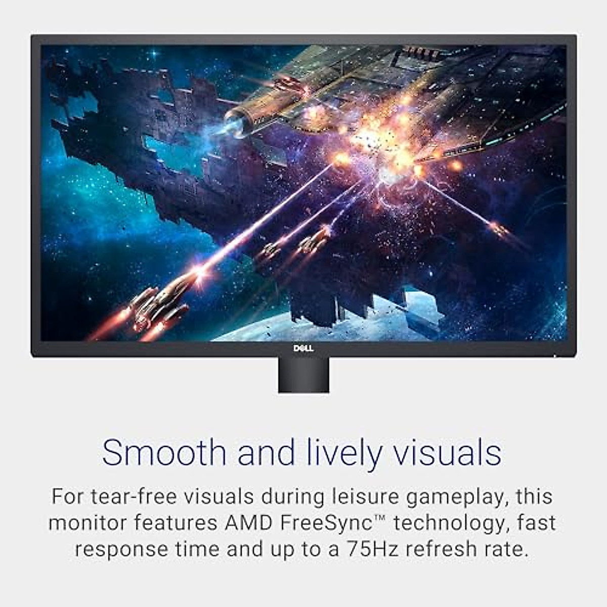 Dell SE2722H Monitor - 27-inch Full HD (1920 x 1080) 60Hz 8ms Display, HDMI/VGA Connectivity, AMD FreeSync Technology, Tilt Adjustability - Black