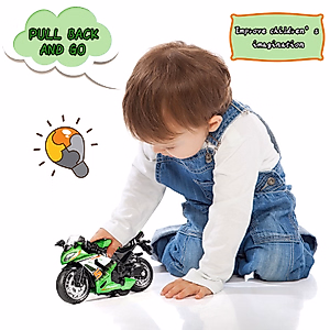 Motorcycle Toy,with Light and Music Toys Motorcycle Diecast Models, Toy Motorcycles for Boys,Toy Motorcycle for Kids 3-9 (Green)