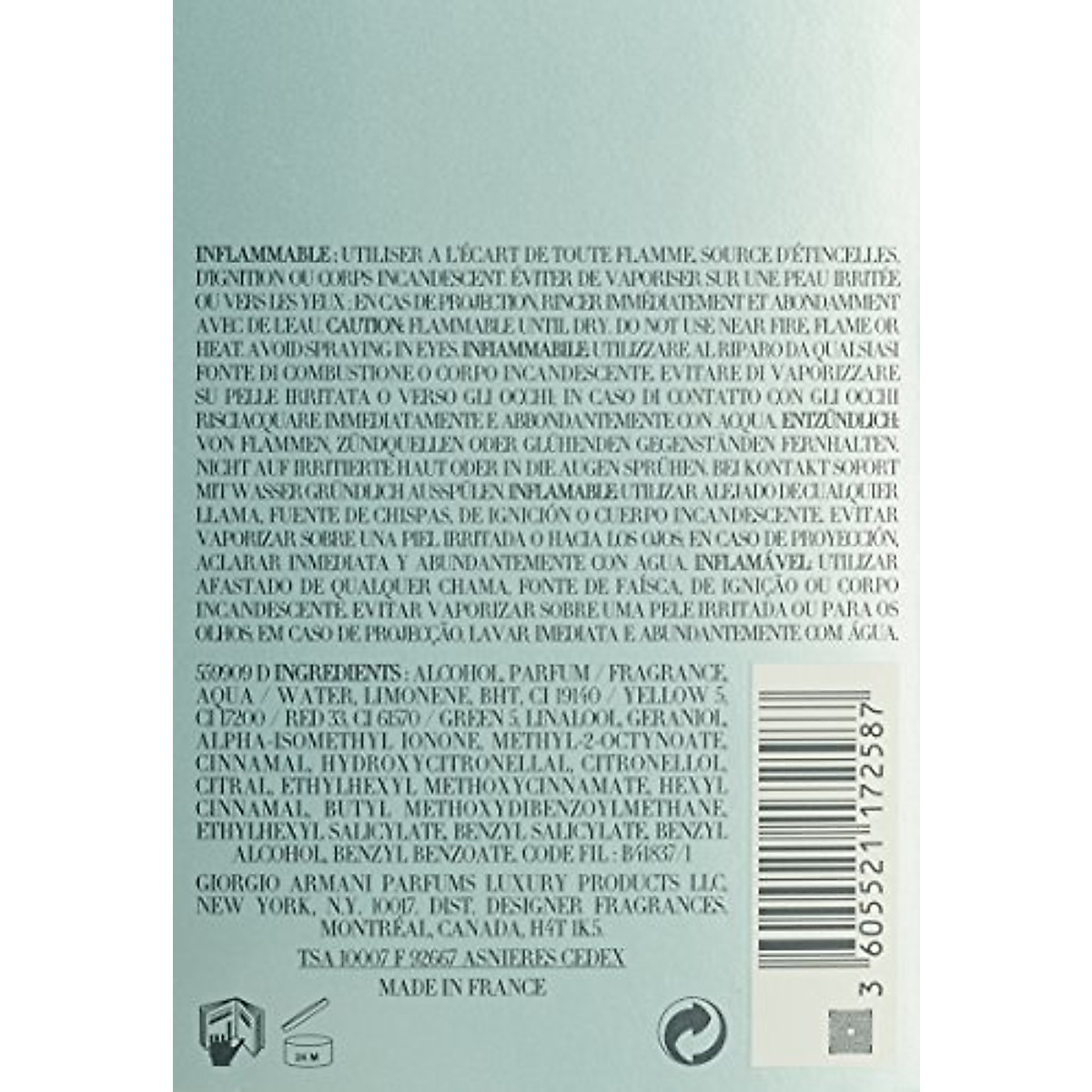 Giorgio Armani Acqua Di Gioia Eau De Parfum Spray for Women, 1.70-Ounce