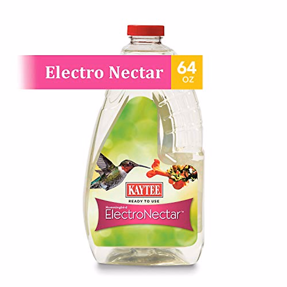 Kaytee Hummingbird ElectroNectar Wild Bird Food, Ready to Use, 64 Ounces