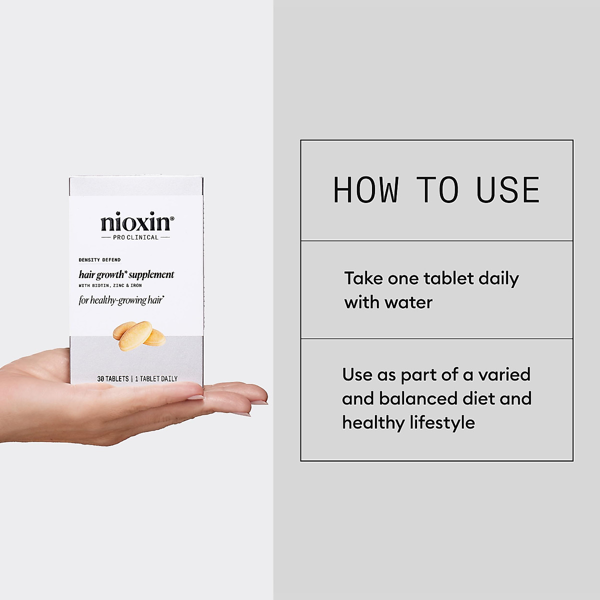 Nioxin Density Defend Hair Growth Supplements - For Hair Growth and Thickness, 30 Tablets, (Packaging May Vary)