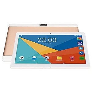 HD 10 Tablet PC, Portable Dual SIM Dual Standby Tablet,WiFi Android Dual Camera IPS 1080P HD Large Screen Call Tablet,Octa Core Processor,2GB 32GB RAM(Gold)