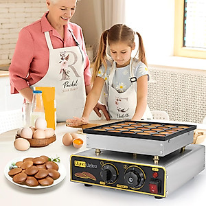Dyna-Living Mini Pancake Maker 25pcs Dutch Pancake Baker Maker Commercial Electric Dorayaki Maker Non-stick Waffle Pancake Maker for Home Kitchen 950W 110V