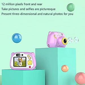 LINXHE Kids Digital Camera for Boys & Girls - 2.0 Inch Selfie Camera for Kids, 1080P Rechargeable Children Video Camera for Christmas New Year Gift (Color : Pink)
