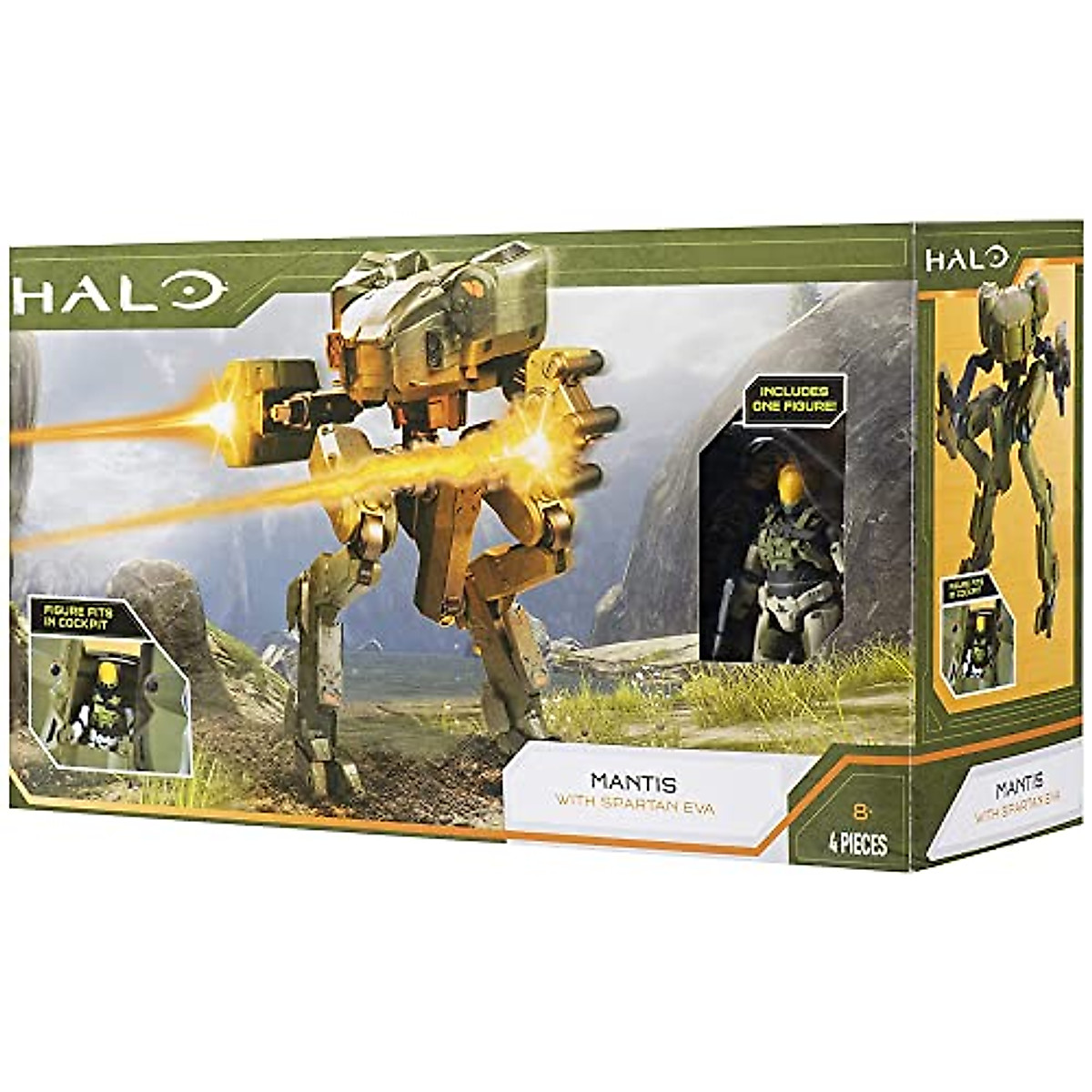 HALO Deluxe Figure - UNSC Mantis and Spartan EVA - Armor Defense System - Build Out Your Universe